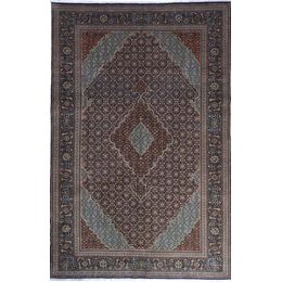 Nain Trading Orientteppich Täbriz 50Raj 198x299 Handgeknüpfter Orientteppich / Perserteppich, rechteckig, Höhe: 7 mm, braun|grau