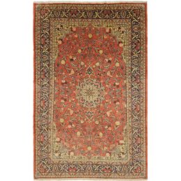 Nain Trading Orientteppich Mehraban 209x316 Handgeknüpfter Orientteppich / Perserteppich, rechteckig, Höhe: 12 mm, braun|rot