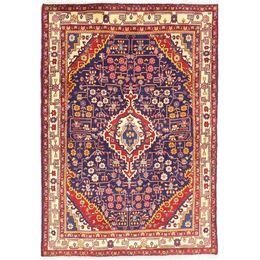 Nain Trading Orientteppich Jozan 107x153 Handgeknüpfter Orientteppich / Perserteppich, rechteckig, Höhe: 10 mm, rot