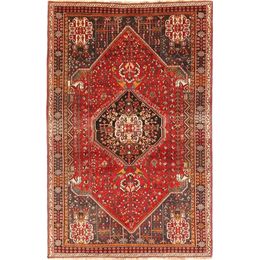 Nain Trading Orientteppich Shiraz 160x250 Handgeknüpfter Orientteppich / Perserteppich, rechteckig, Höhe: 10 mm, rot