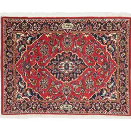 Nain Trading Orientteppich Keshan Shad Sar 69x99 Handgeknüpfter Orientteppich / Perserteppich, rechteckig, Höhe: 12 mm, rot