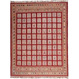 Nain Trading Orientteppich Nimbaft 301x382 Handgeknüpfter Orientteppich / Perserteppich, rechteckig, Höhe: 8 mm, rot