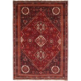 Nain Trading Orientteppich Ghashghai 218x315 Handgeknüpfter Orientteppich / Perserteppich, rechteckig, Höhe: 12 mm, rot