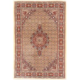 Nain Trading Orientteppich Moud 100x150 Handgeknüpfter Orientteppich / Perserteppich, rechteckig, Höhe: 12 mm, braun|rot