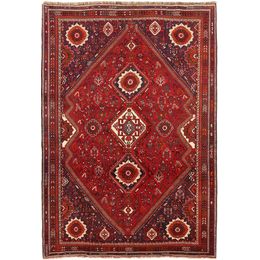 Nain Trading Orientteppich Ghashghai 217x313 Handgeknüpfter Orientteppich / Perserteppich, rechteckig, Höhe: 12 mm, rot