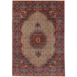 Nain Trading Orientteppich Moud 205x297 Handgeknüpfter Orientteppich / Perserteppich, rechteckig, Höhe: 12 mm, braun|rot