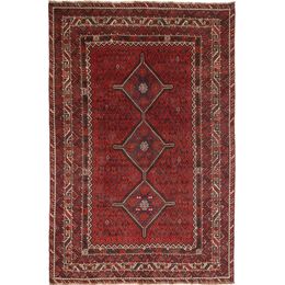 Nain Trading Orientteppich Shiraz 220x332 Handgeknüpfter Orientteppich / Perserteppich, rechteckig, Höhe: 10 mm, braun|rot