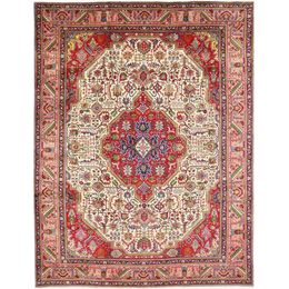 Nain Trading Orientteppich Täbriz 300x390 Handgeknüpfter Orientteppich / Perserteppich, rechteckig, Höhe: 10 mm, rot