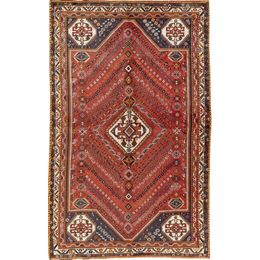 Nain Trading Orientteppich Shiraz 162x261 Handgeknüpfter Orientteppich / Perserteppich, rechteckig, Höhe: 10 mm, braun|rot