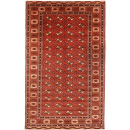 Nain Trading Orientteppich Turkaman 240x388 Handgeknüpfter Orientteppich / Perserteppich, rechteckig, Höhe: 6 mm, rot