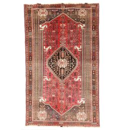 Nain Trading Orientteppich Shiraz 175x290 Handgeknüpfter Orientteppich / Perserteppich, rechteckig, Höhe: 10 mm, rot