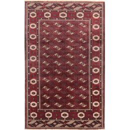 Nain Trading Orientteppich Turkaman 233x383 Handgeknüpfter Orientteppich / Perserteppich, rechteckig, Höhe: 6 mm, rot
