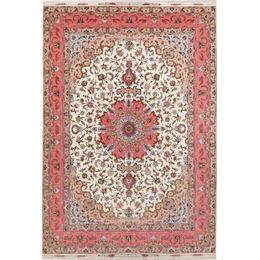 Nain Trading Orientteppich Täbriz 50Raj 255x370 Handgeknüpfter Orientteppich / Perserteppich, rechteckig, Höhe: 7 mm, beige|rot