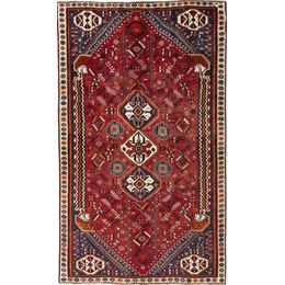 Nain Trading Orientteppich Shiraz 159x266 Handgeknüpfter Orientteppich / Perserteppich, rechteckig, Höhe: 10 mm, rot