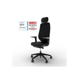 Ergotopia Bürostuhl MasterBack ergonomischer Schreibtischstuhl mit Kopfstütze