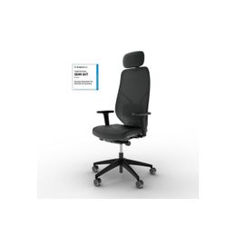 Ergotopia Bürostuhl MasterBack ergonomischer Schreibtischstuhl mit Kopfstütze (bereits montiert)