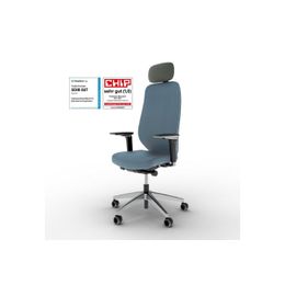 Ergotopia Bürostuhl MasterBack ergonomischer Schreibtischstuhl mit Kopfstütze