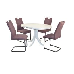 moebel-direkt-online Essgruppe 5teilige Tischgruppe bestehend aus einem Esstisch und 4 Stühlen