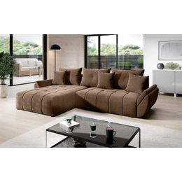 Furnix Ecksofa Amarra Sofa mit Schlaffunktion Bettkasten Kissen Couch L-Form Auswahl