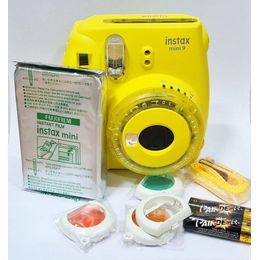 Fujifilm Instax Mini 9 clear yellow Set Sofortbildkamera