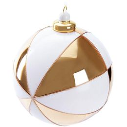 BRUBAKER Weihnachtsbaumkugel Premium Weihnachtskugel mit Gold Muster