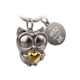 FABACH Schlüsselanhänger Eule "Owly" mit Herz und Gravur "Mein Herz gehört dir"