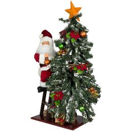 Christmas Paradise Weihnachtsmann mit Baum 80cm LED-Beleuchtung (Deko Figur