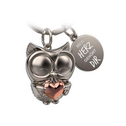 FABACH Schlüsselanhänger Eule "Owly" mit Herz und Gravur "Mein Herz gehört dir"