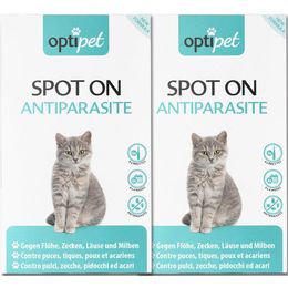 OptiPet Zeckenschutzmittel Spot on Katze Floh- Zecken Abwehr Insektenbekämpfung