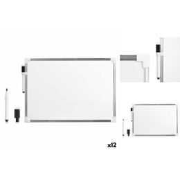 Pincello Tafel Magnetisches Whiteboard mit Marker Weiß Aluminium 25 x 35 cm 12 Stück