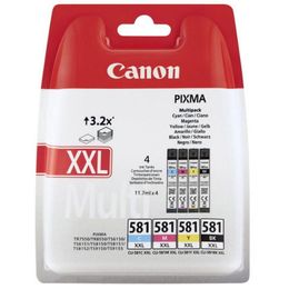 Canon 4 Canon Druckerpatronen Tinte CLI-581 XXL BK / C / M / Y Multipack Tintenpatrone