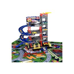 TikTakToo Spiel-Parkhaus Parkgarage Spielset mit Autos und viel Zubehör für Kinder (mit Waschstraße und Werkstatt