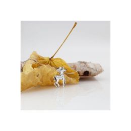 ELLAWIL Silberkette Kette mit Pferde Anhänger Damen Halskette Mädchen Tieranhänger (Kettenlänge 40 cm