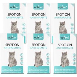 OptiPet Zeckenschutzmittel Spot on Katze Floh- Zecken Abwehr Insektenbekämpfung