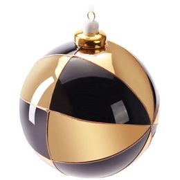 BRUBAKER Weihnachtsbaumkugel Premium Weihnachtskugel mit Gold Muster