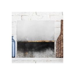 Bilderdepot24 Leinwandbild Kunstdruck Abstrakt Gold schwarz weiss Bild auf Leinwand Groß XXL