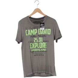 CAMP DAVID Herren T-Shirt, grau, Gr. 46