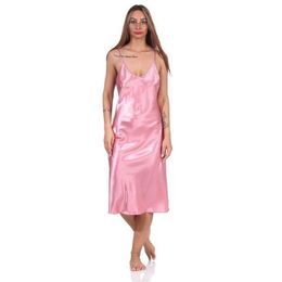 EloModa Negligé Damen Negligé Nachtwäsche Nachtkleid Dessous Satin; S M L XL 2XL (1-tlg)