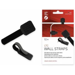 Label-the-cable Ltc Klett-Kabelbinder wall straps, schwarz, 10 Stück - Label The Cable
