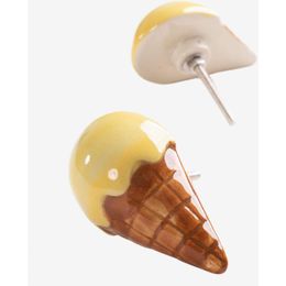 Sklum - Set mit 2 Keramikknöpfen Ice Cream Style Kids Gelb Fresie - Gelb Fresie