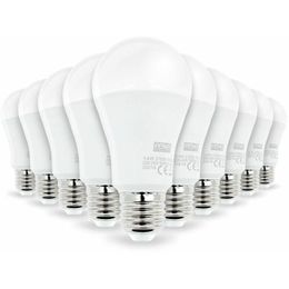 Set mit 10 E27 LED-Lampen Hohe Leuchtkraft 14W Eq 100W Température de Couleur: Blanc neutre 4000K