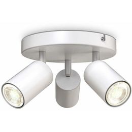 B.K.LICHT Led Deckenleuchte schwenkbar Retro weiß GU10 Deckenlampe Flur Schlafzimmer Spot - 20