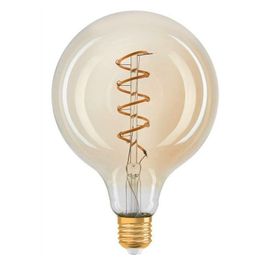 Barcelona Led - Lampe Retro Vintage Globe Glühfaden Spirale E27 G125 4W