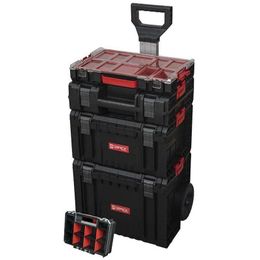 Organizer-Wagen QBRICK® System Pro mit Werkzeugkasten, Werkzeugkoffer, Werkzeugkoffer Wagen & 2x Organizer - Schwarz