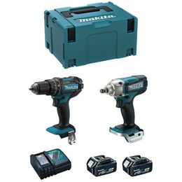 Kit MK216RTJ (DHP482 + DTW190 + 2 x 5,0 Ah + DC18RC + makpac 3) - Makita