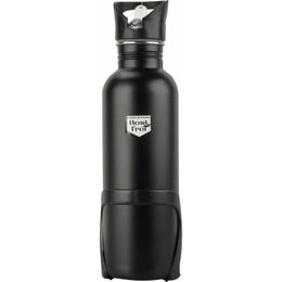 FISCHER BIKE Fischer Edelstahl Trinkflasche inkl. Flaschenhalter Fahrrad Wasserflasche