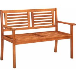 Gartenbank 2-Sitzer 120 cm Massivholz Eukalyptus - Braun - Prolenta Premium