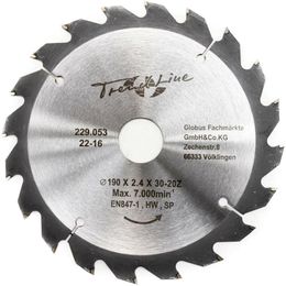 TrendLine - HM-Kreissägeblatt 190 mm, Bohrung 30 mm, 20 Zähne