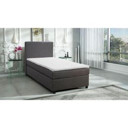 Boxspringbett Hotelbett 90x200 Bonellfederkern Bett mit Topper Paxos ii grau