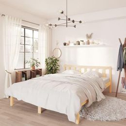 MAISONCHIC Massivholzbett Doppelbett Bett für Schlafzimmer Kiefer 140x200 cm DE51091